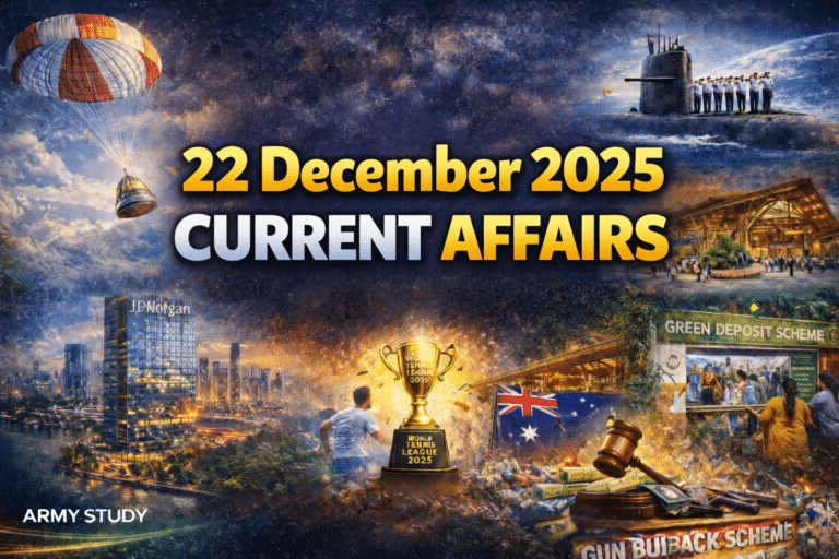 22 December 2025 Current Affairs » Army Study